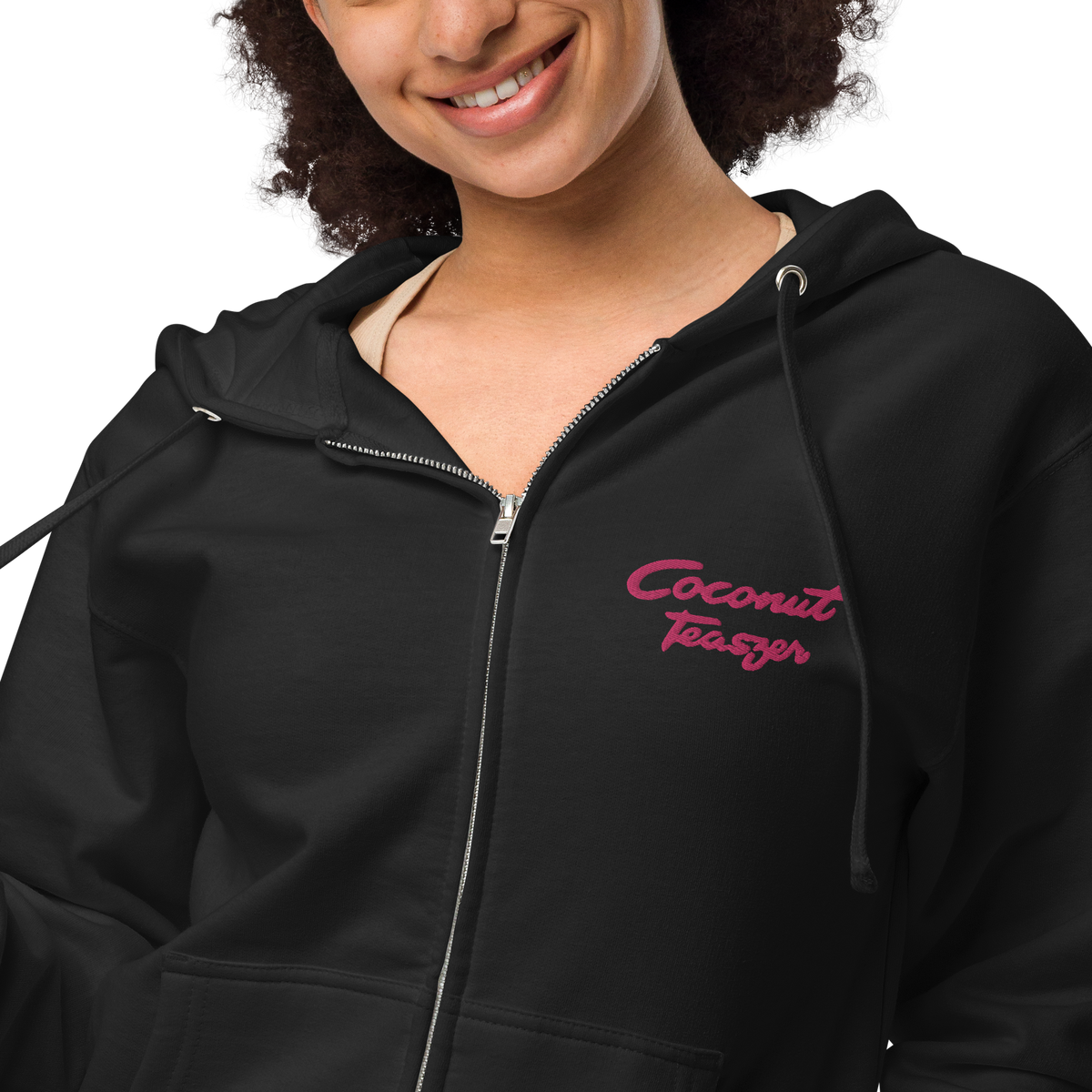 Coconut Teaszer Embroidered Zip-Up Fleece Hoodie – RIP Magazine ...